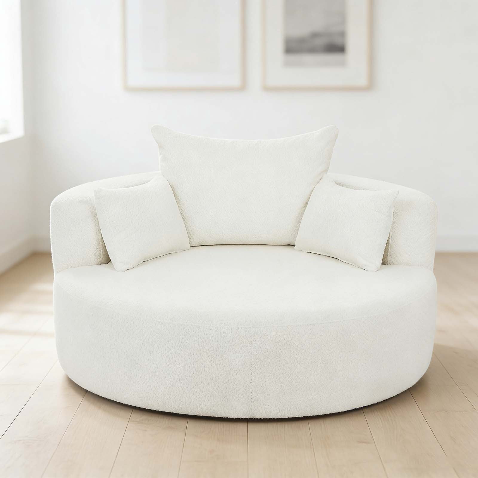 Oversized Comfy Chair Round Couches for Living Room Oversized Barrel ...