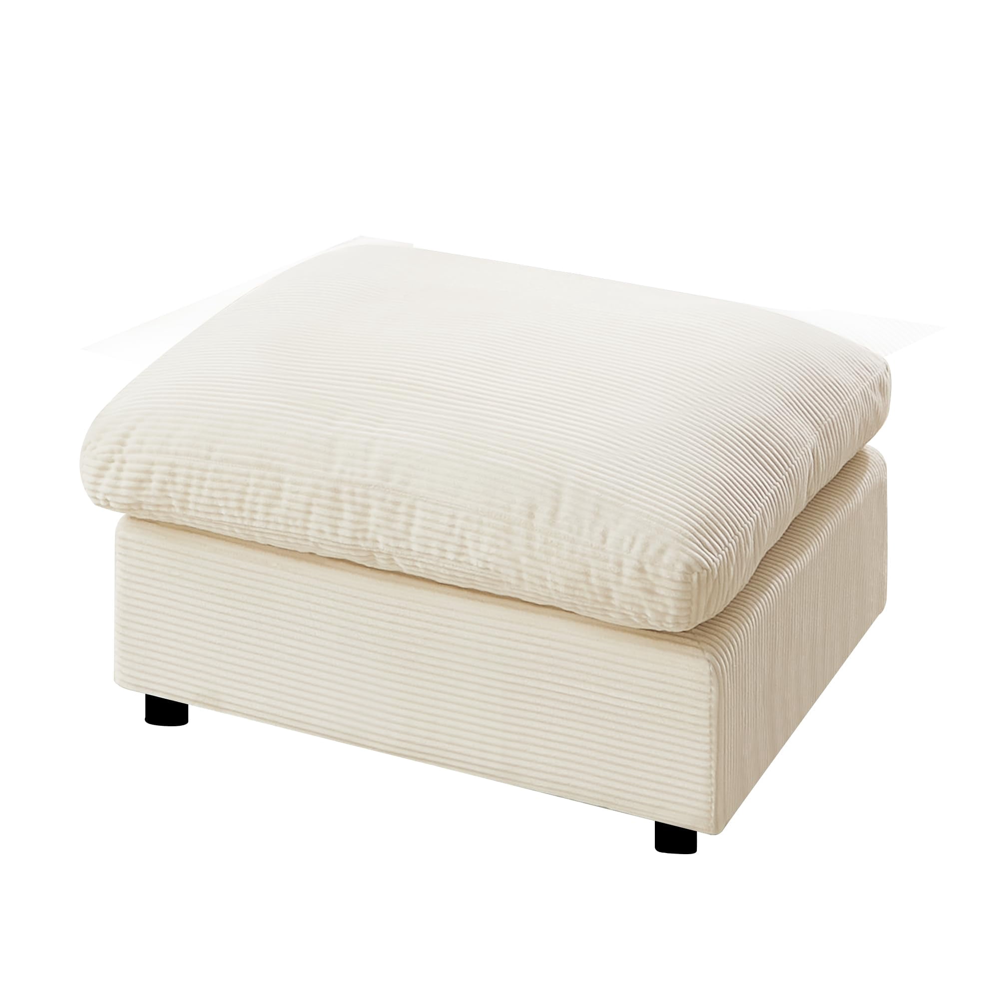 Oversized Comfy Moveable Ottoman Extra Cozy Sectional w/overstuffed ...