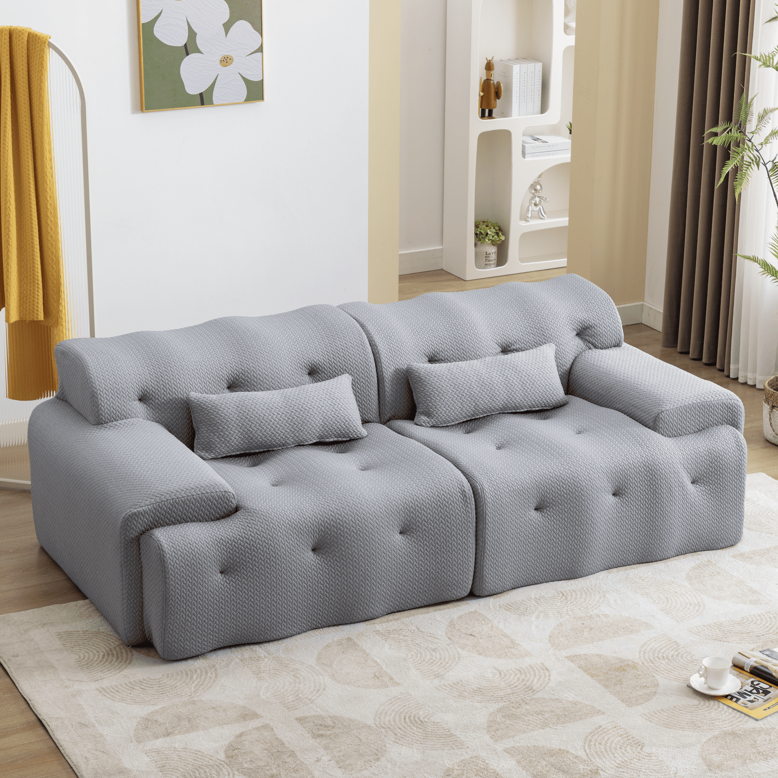 Oversized Couches and Sofas, 90" Modern Minimalist Style Couch ...