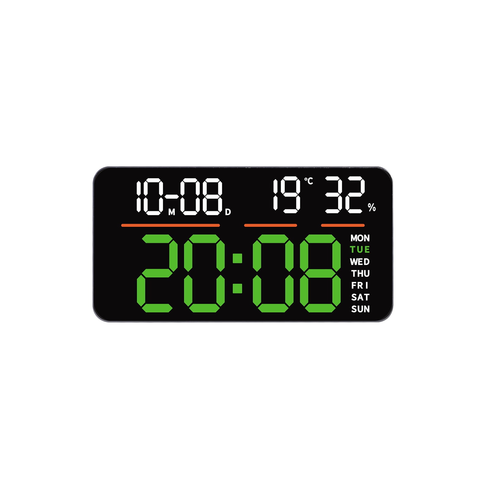 Oversized Digital Alarm Clock Wall Mountable Tabletop Use Modern ...