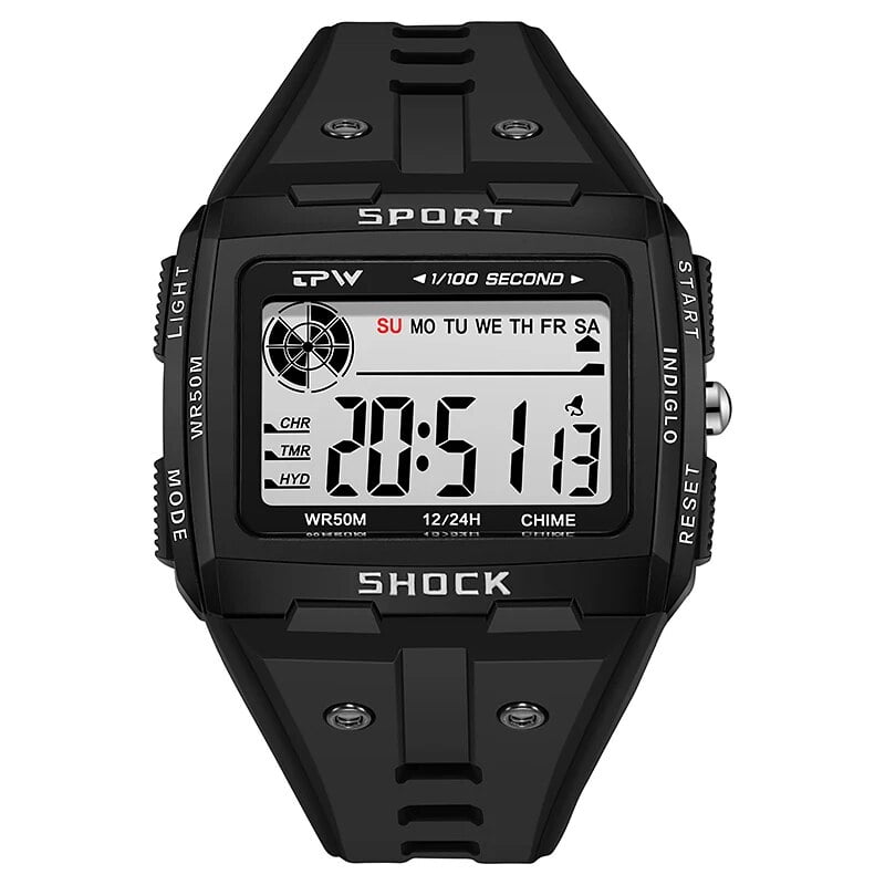 Oversized Digital Watch Big Numbers Easy to Read 5ATM Water Resistant ...