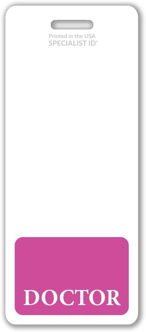 Oversized Doctor Badge Buddy - Vertical Extra Large Badge Buddies for ...