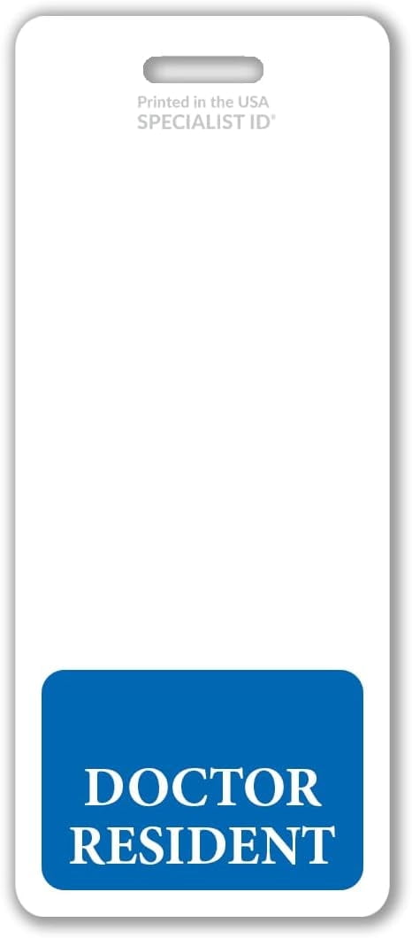Oversized Doctor Resident Badge Buddy - Vertical Extra Large Badge ...