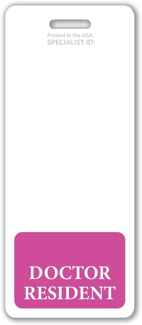 Oversized Doctor Resident Badge Buddy - Vertical Extra Large Badge ...