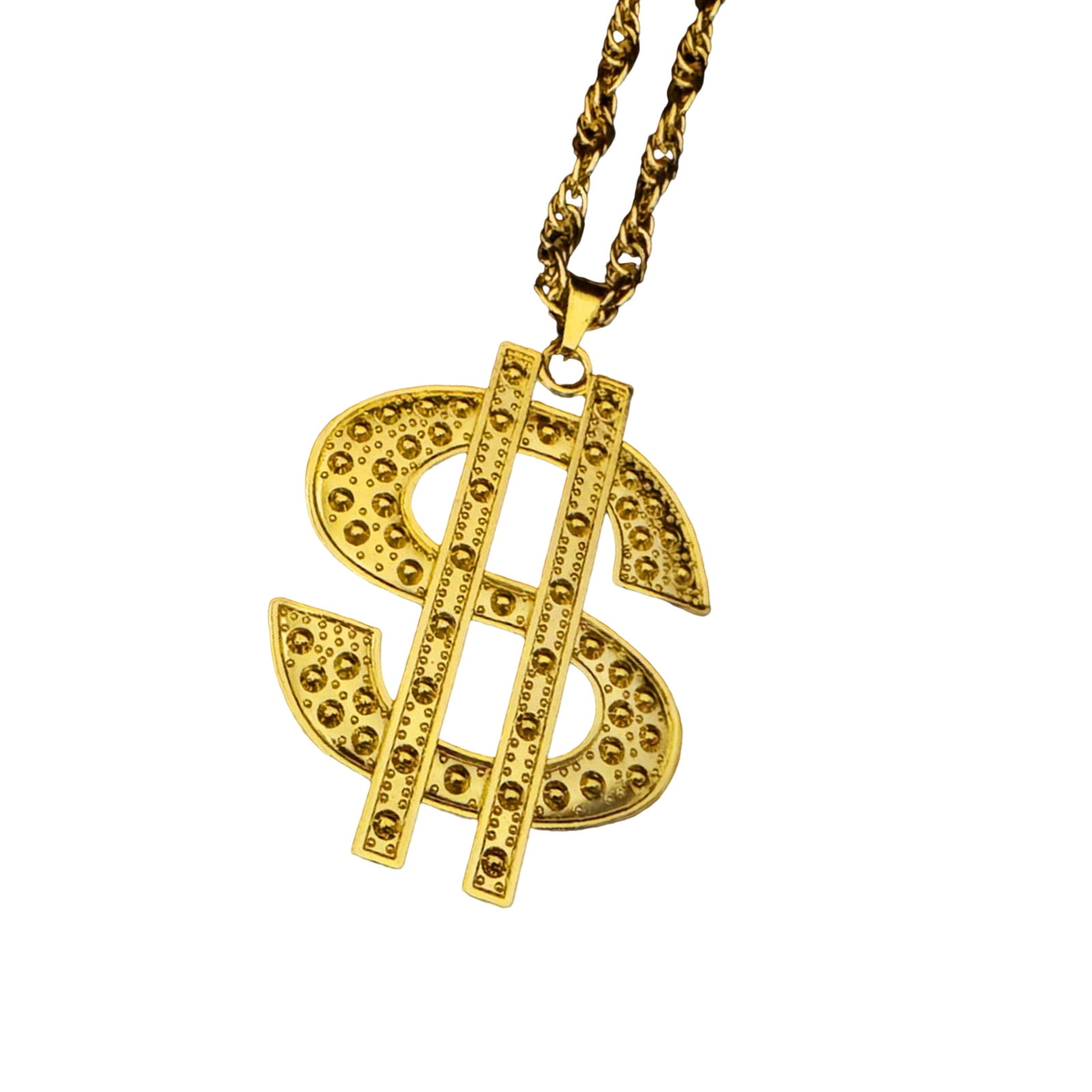 Oversized Dollar Sign Design Necklace 70cm Length Alloy Chain Costume ...