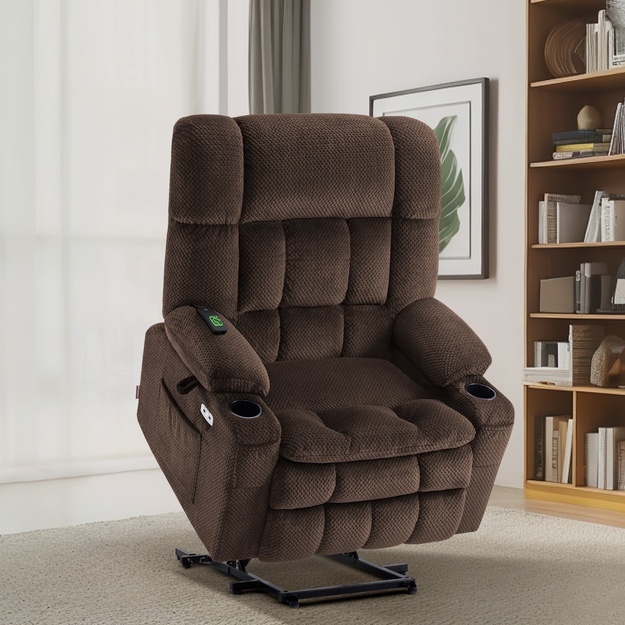Oversized 27.2" Seat Width Dual Motor Power Recliner Lift Chair with ...