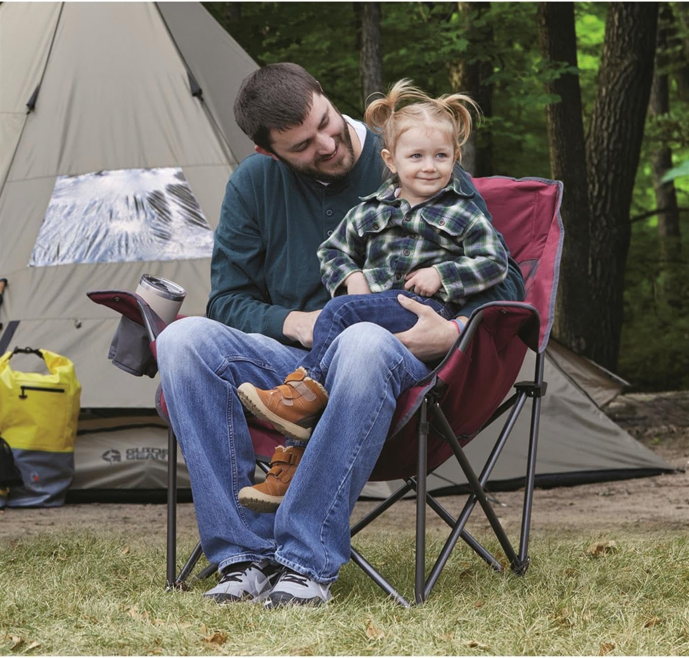 Oversized Extra Large Padded Camping Chair, Portable, Folding, Large ...