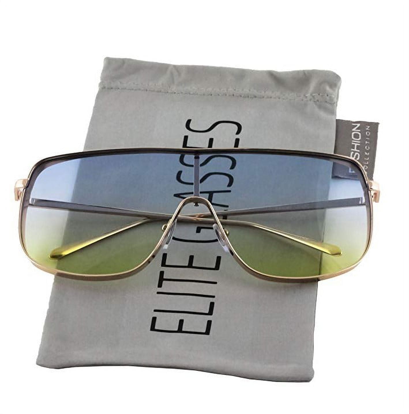 Oversized Flat Top Square VINTAGE RETRO SHIELD VISOR Women's Sunglasses ...