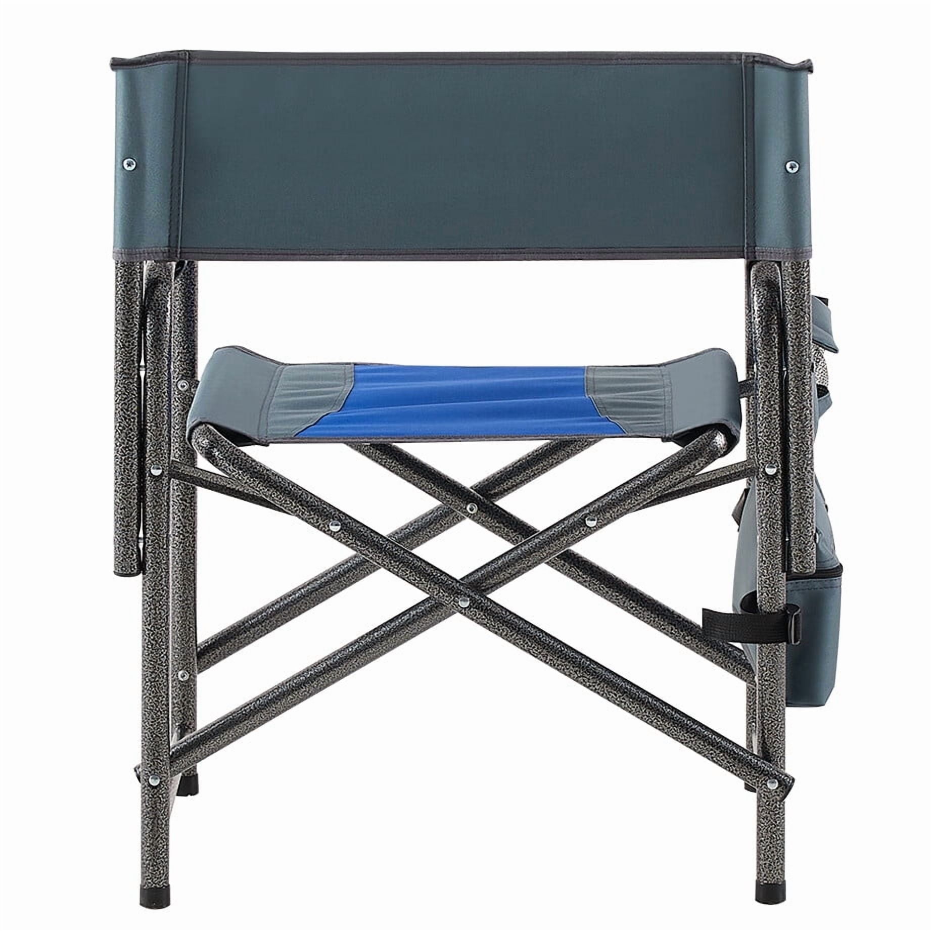 Oversized Folding Directors Chair with Side Table and Storage Pockets ...