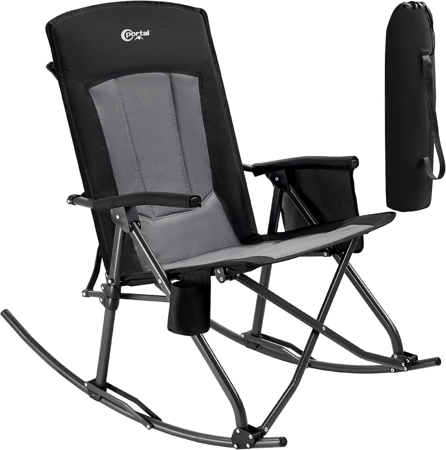 Oversized Folding Rocking Camping Chair with High Back for Outdoor ...