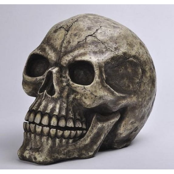 Oversized Ghastly Skull Outdoor Statue Skeleton Figurine Halloween ...
