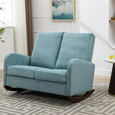 Superjoe Swivel Nursery Glider Recliner Comfy Upholstered Glider Chair ...