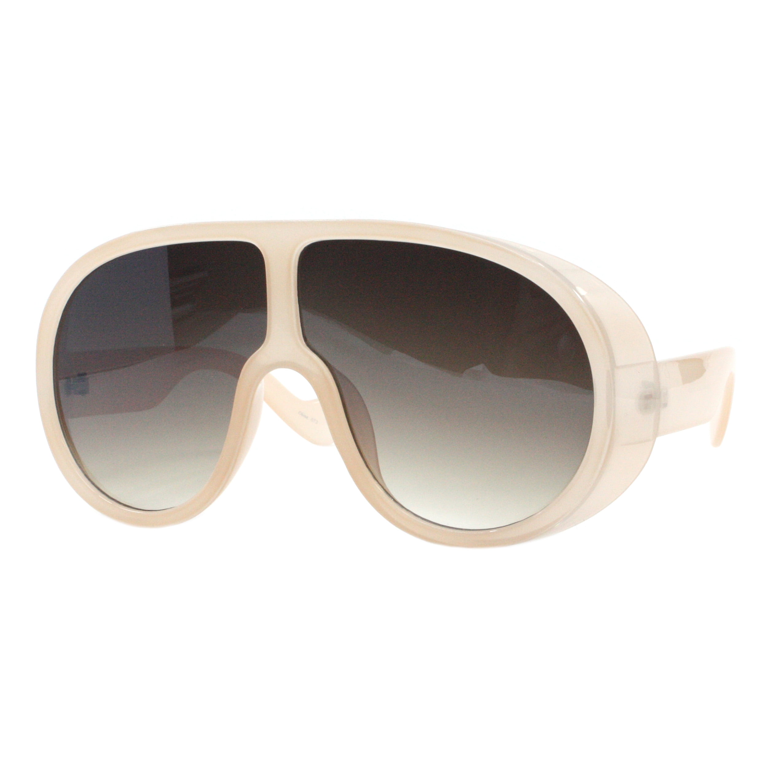 Oversized Goggle Style Sunglasses Unisex Round Shield Shades UV 400 ...