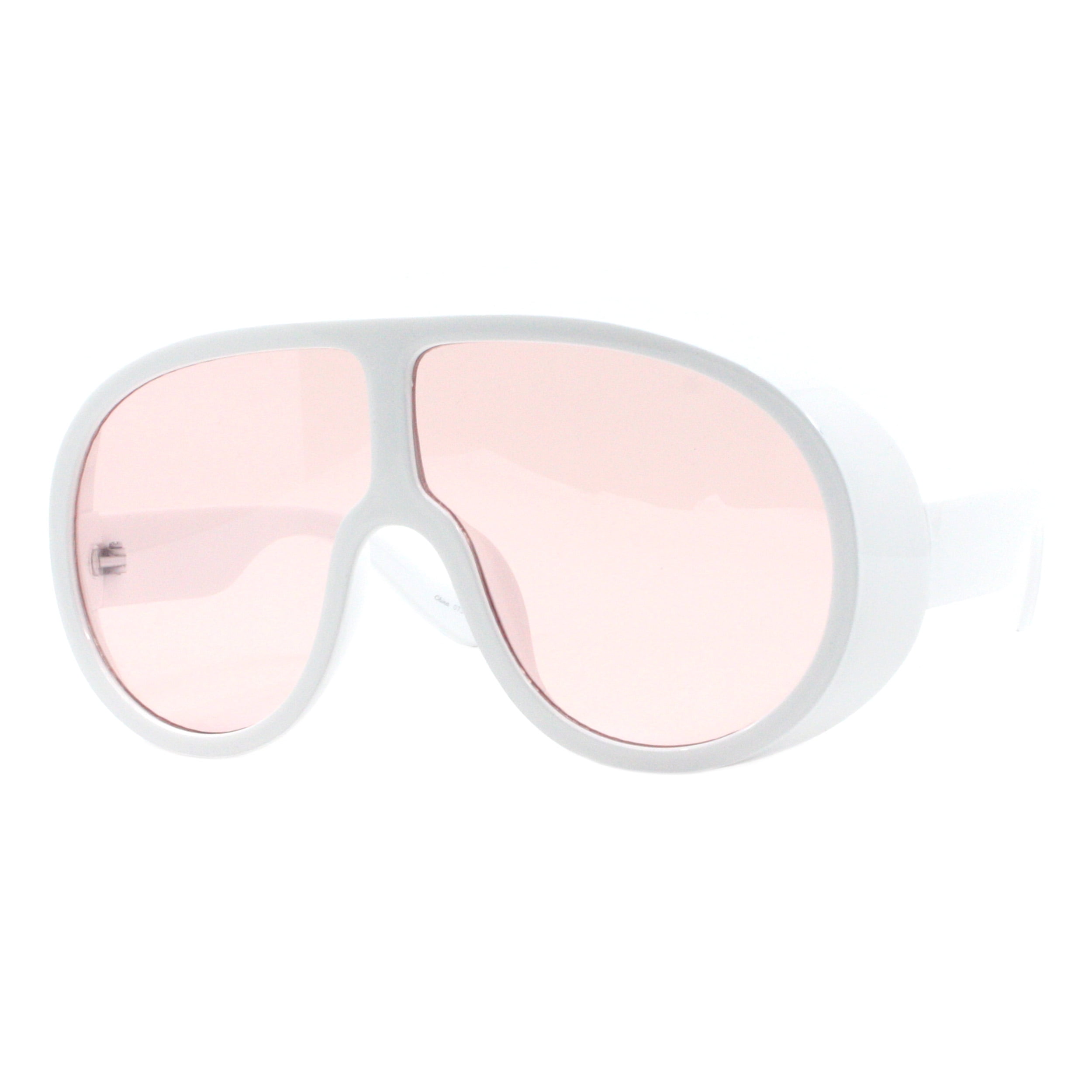 Oversized Goggle Style Sunglasses Unisex Round Shield Shades UV 400 ...