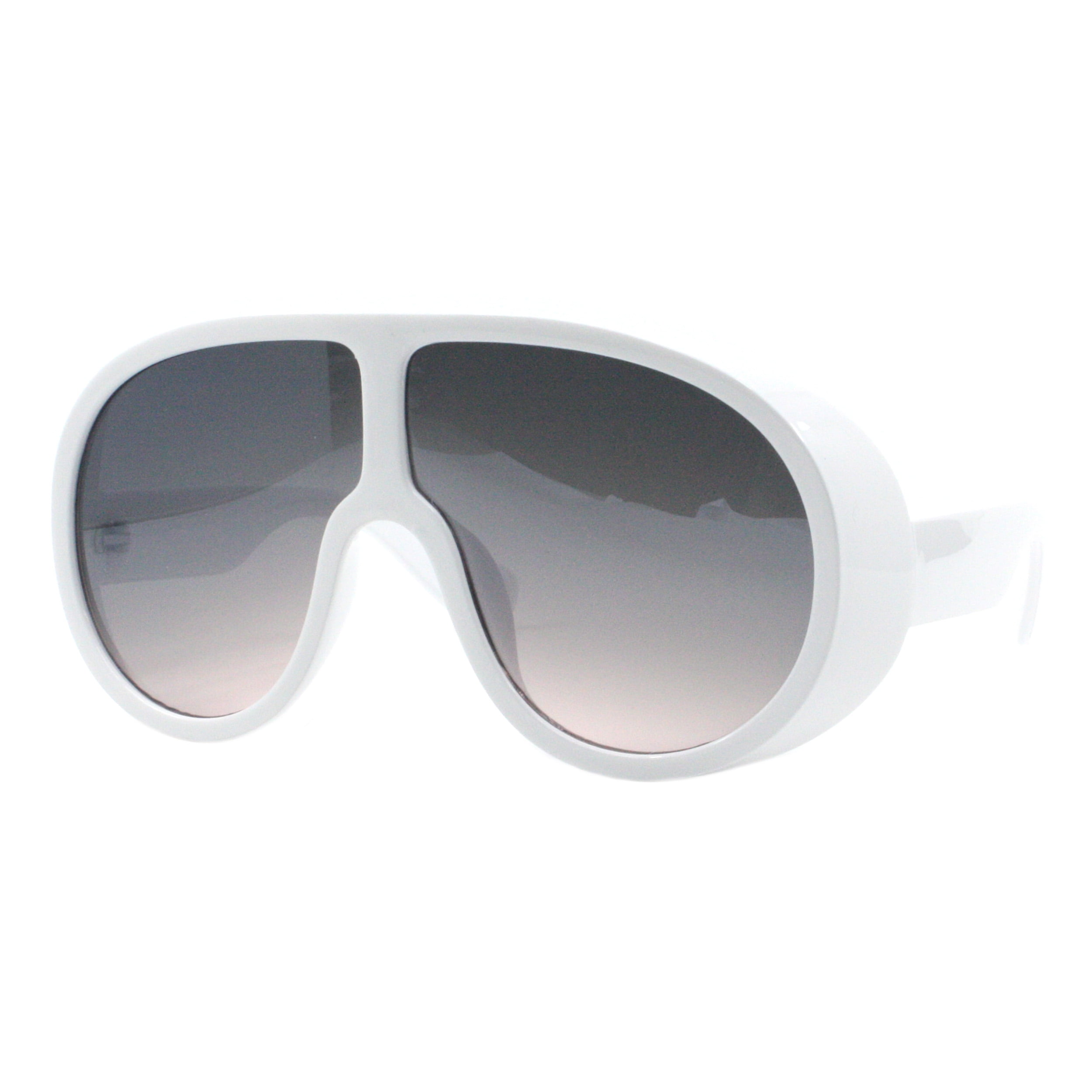 Oversized Goggle Style Sunglasses Unisex Round Shield Shades UV 400 ...