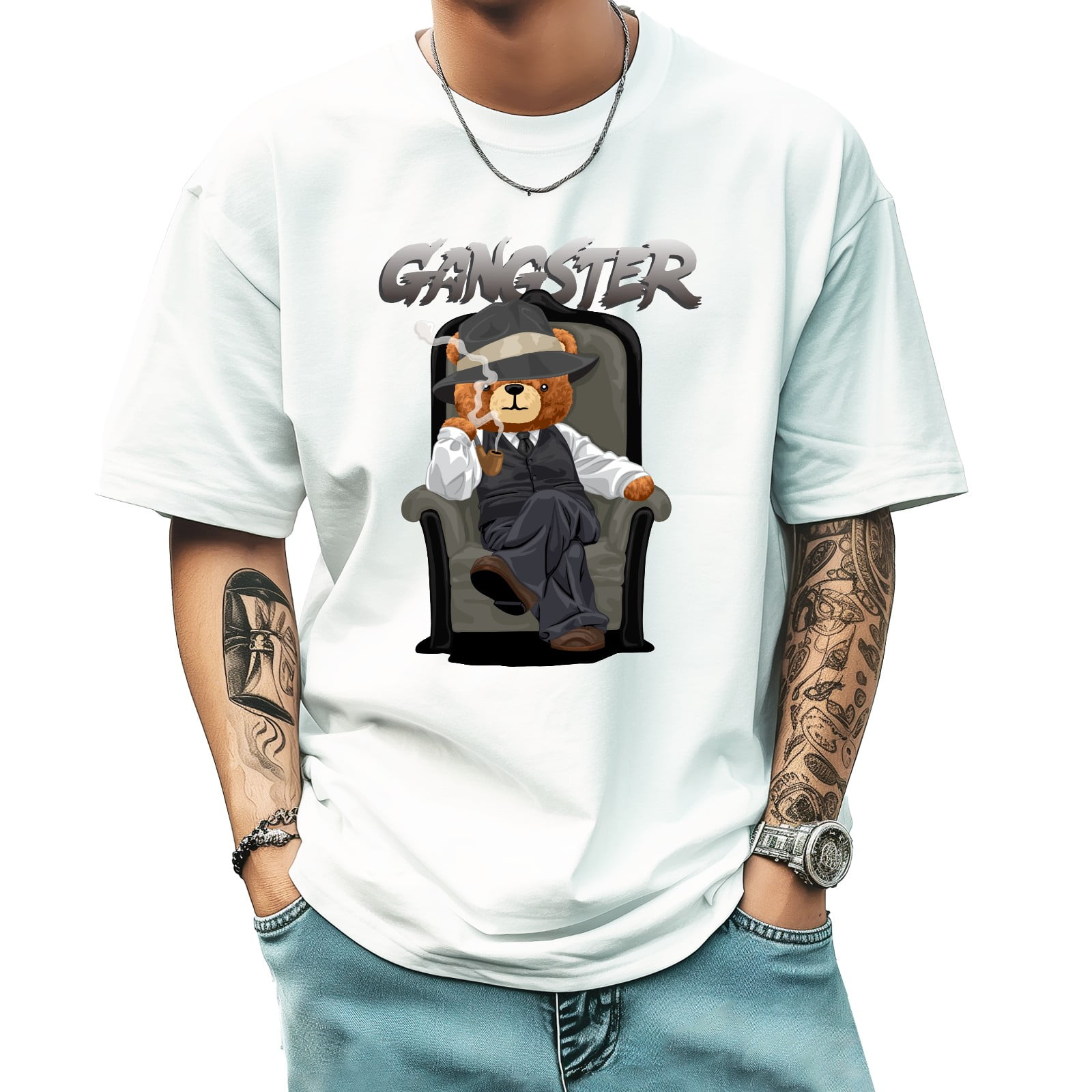 Oversized Graphic Tees for Men Summer New Streetwear Trendy Sports ...