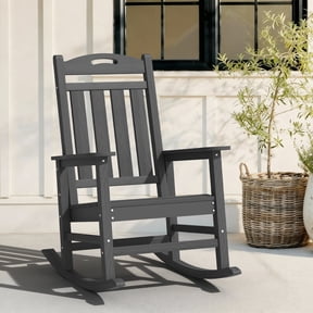 Oversized Rocking Chairs for Patio and Garden in Gray and Black
