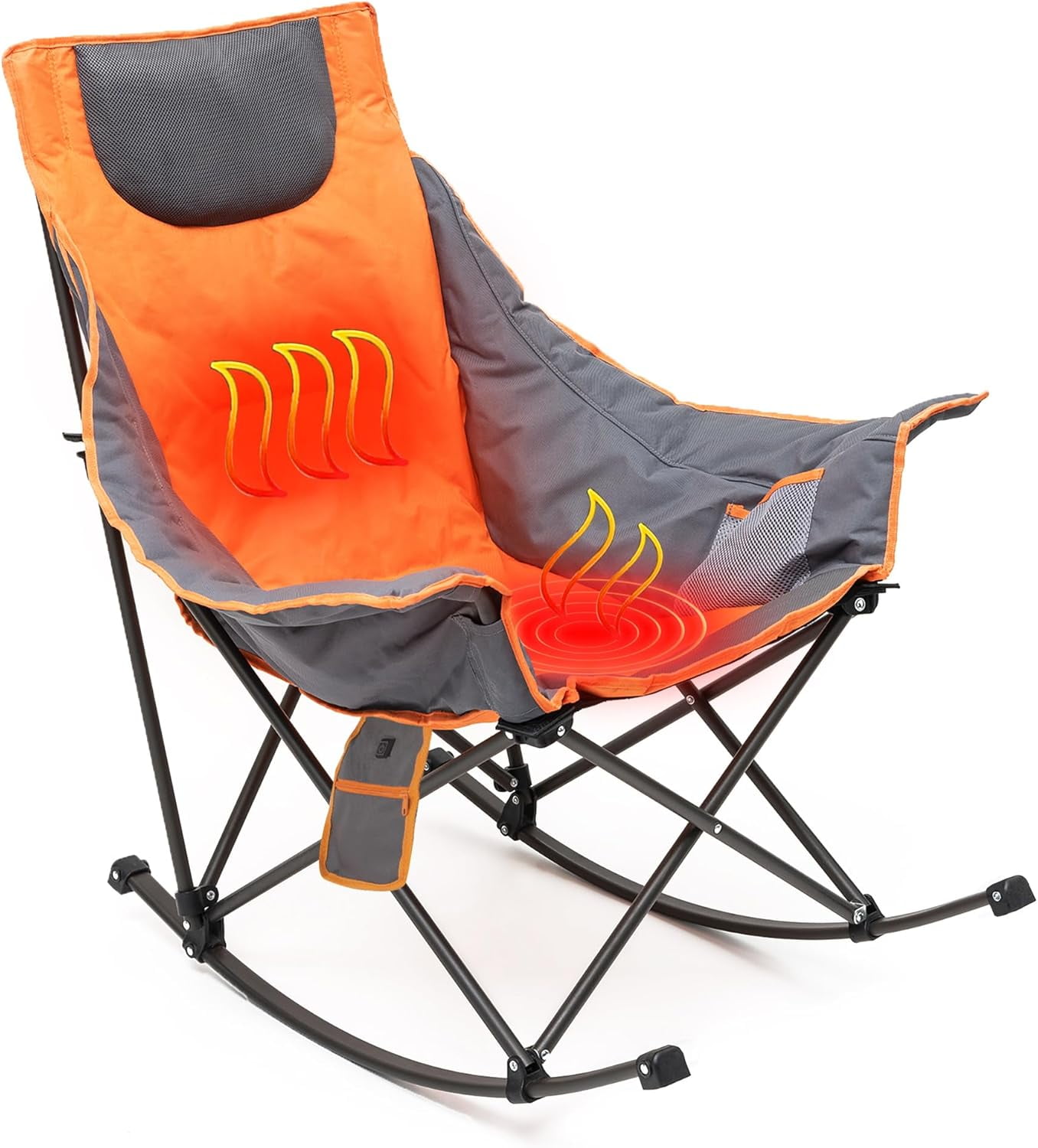 Oversized Heated Camping Chair, Folding Rocking Camping Chairs with ...