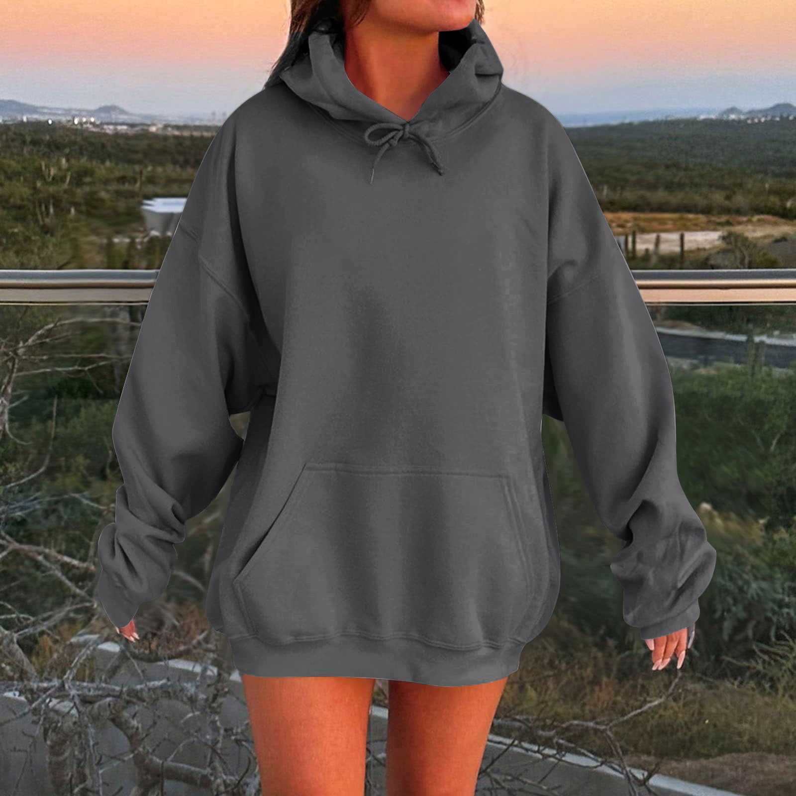 Oversized Hoodies for Women Long Sleeve Drawstring Pullover Tops 2025 ...