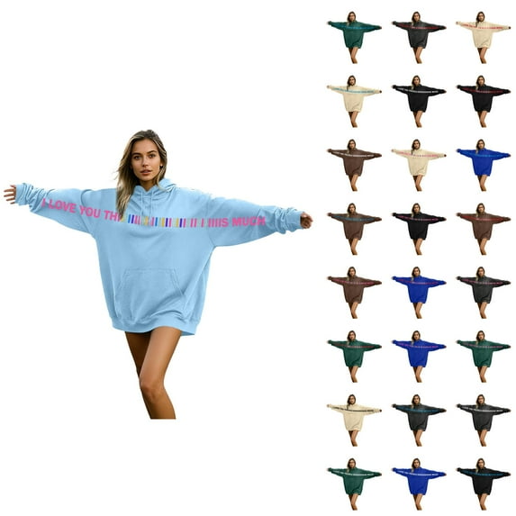 Oversized Hoodies for Women Men 2026 Fashion Long Sleeve Valentines I ...