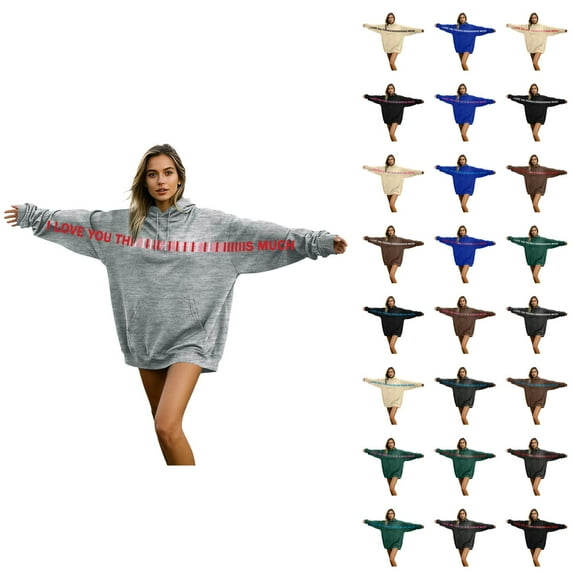 Oversized Hoodies for Women Men 2026 Trendy Long Sleeve Valentines I ...