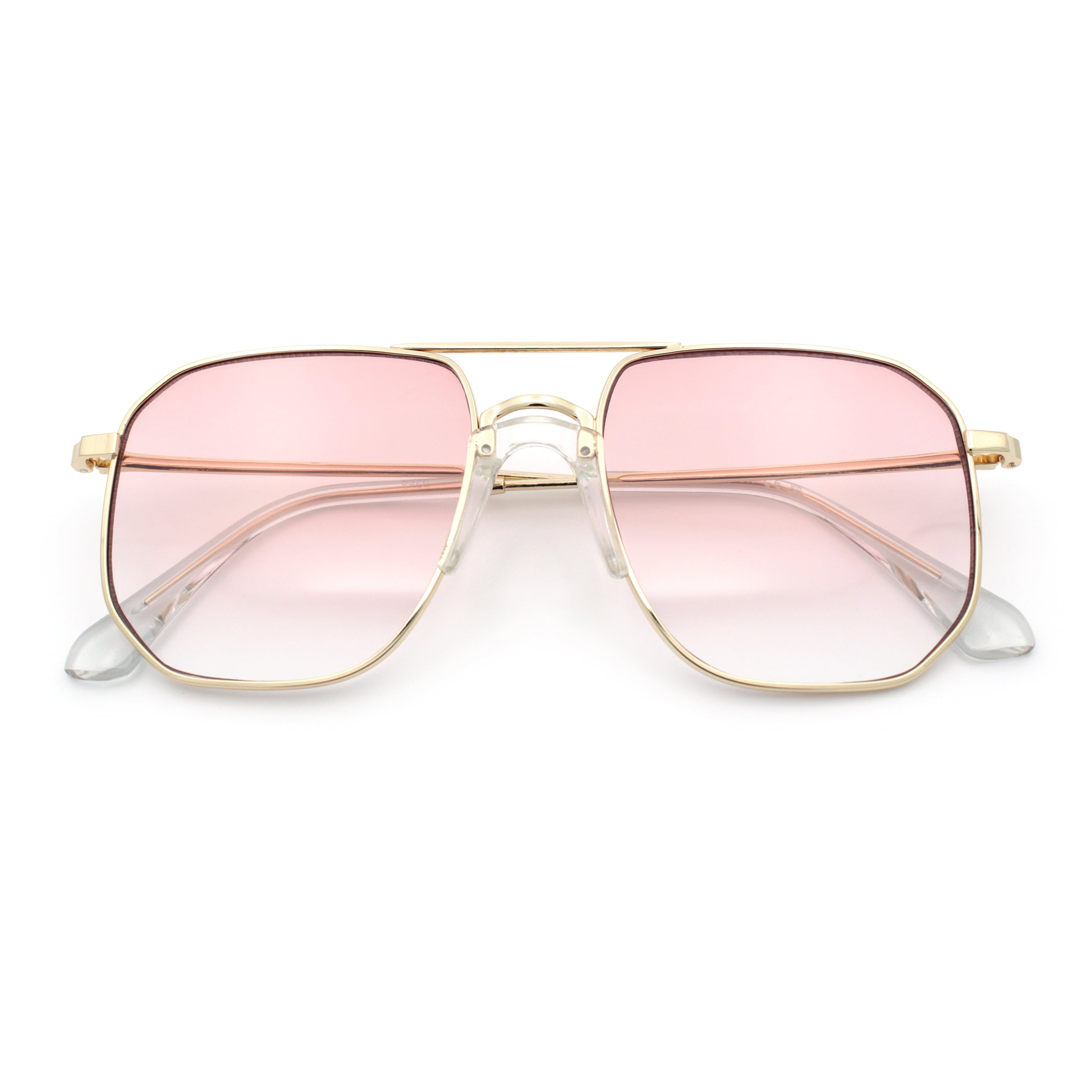 Oversized Iconic Plastic Nose Bridge Rectangle Officer Racer Sunglasses ...