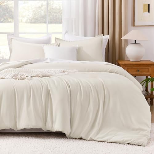Oversized King Comforter 120x120, 3 Pieces Beige Lightweight Solid ...