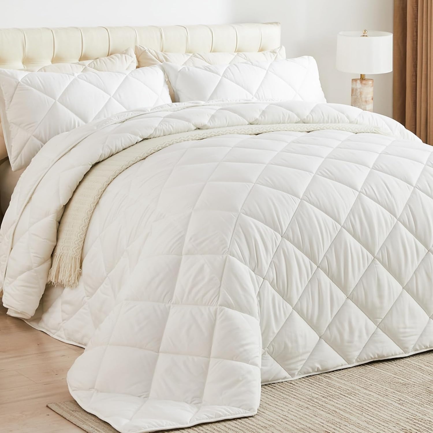 Oversized King Comforter, Extra Large King Size Grey Comforter for ...
