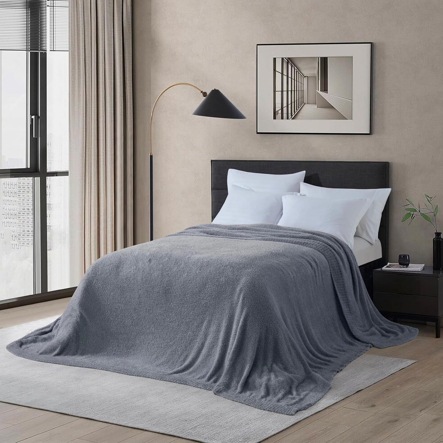 Oversized King Knit Blanket for Couch - Super Soft Extra Large Throw ...