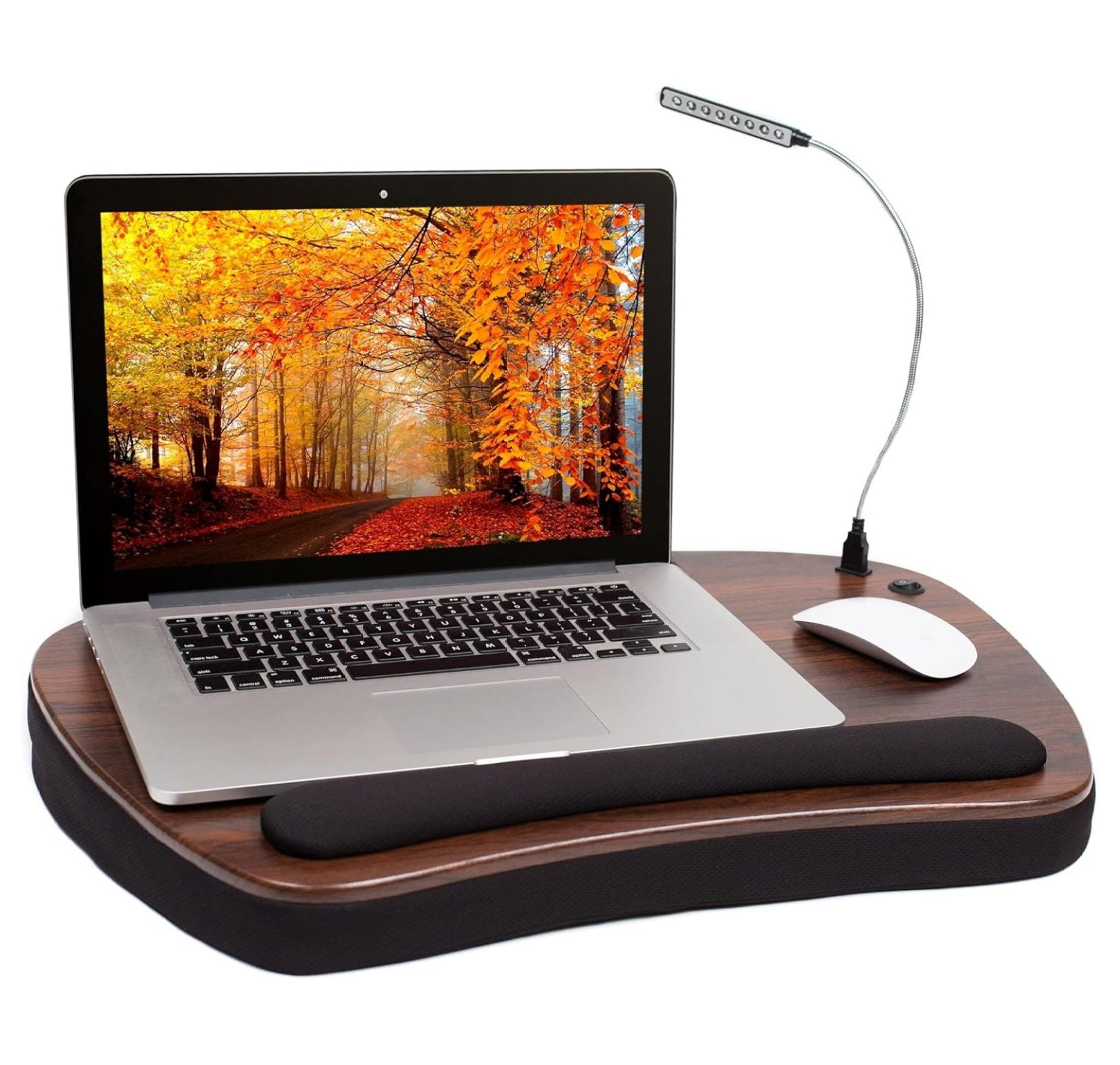 Oversized Lap Desk with Memory Foam Cushion | Detachable USB Light ...