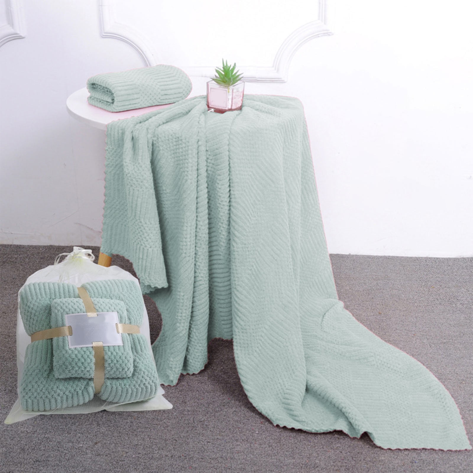 Oversized Large Bath Towels Set,Hand Towels and Washcloths,Soft Luxury Towel Set,Coral Fleece ...