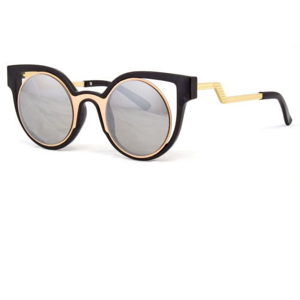 Oversized Large Big Cat Eye Mirrored Reflective Lenses Princess Women ...