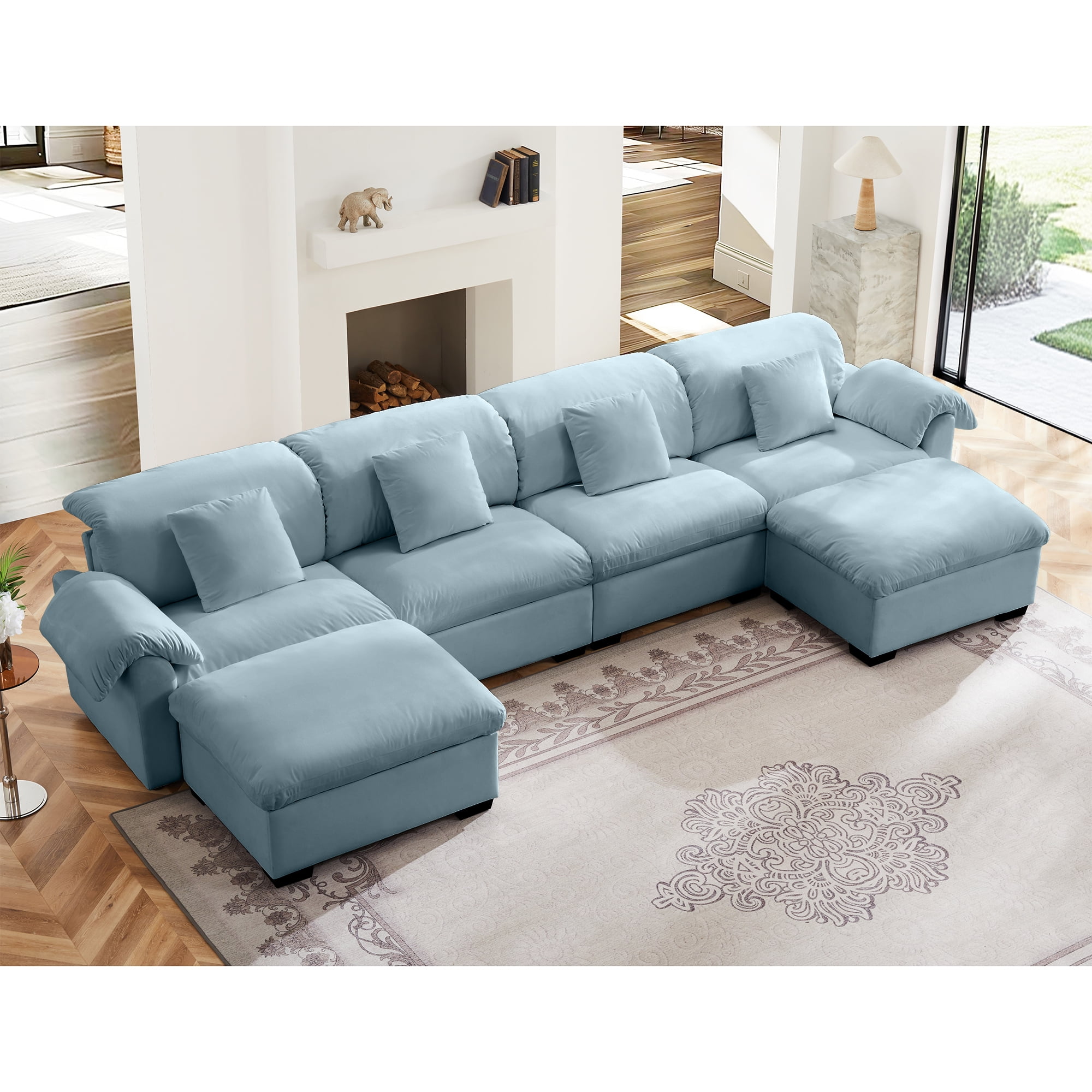 Oversized LargeU Shaped Couch,U Shaped Sectional Cloud Sofa ,Sectional ...