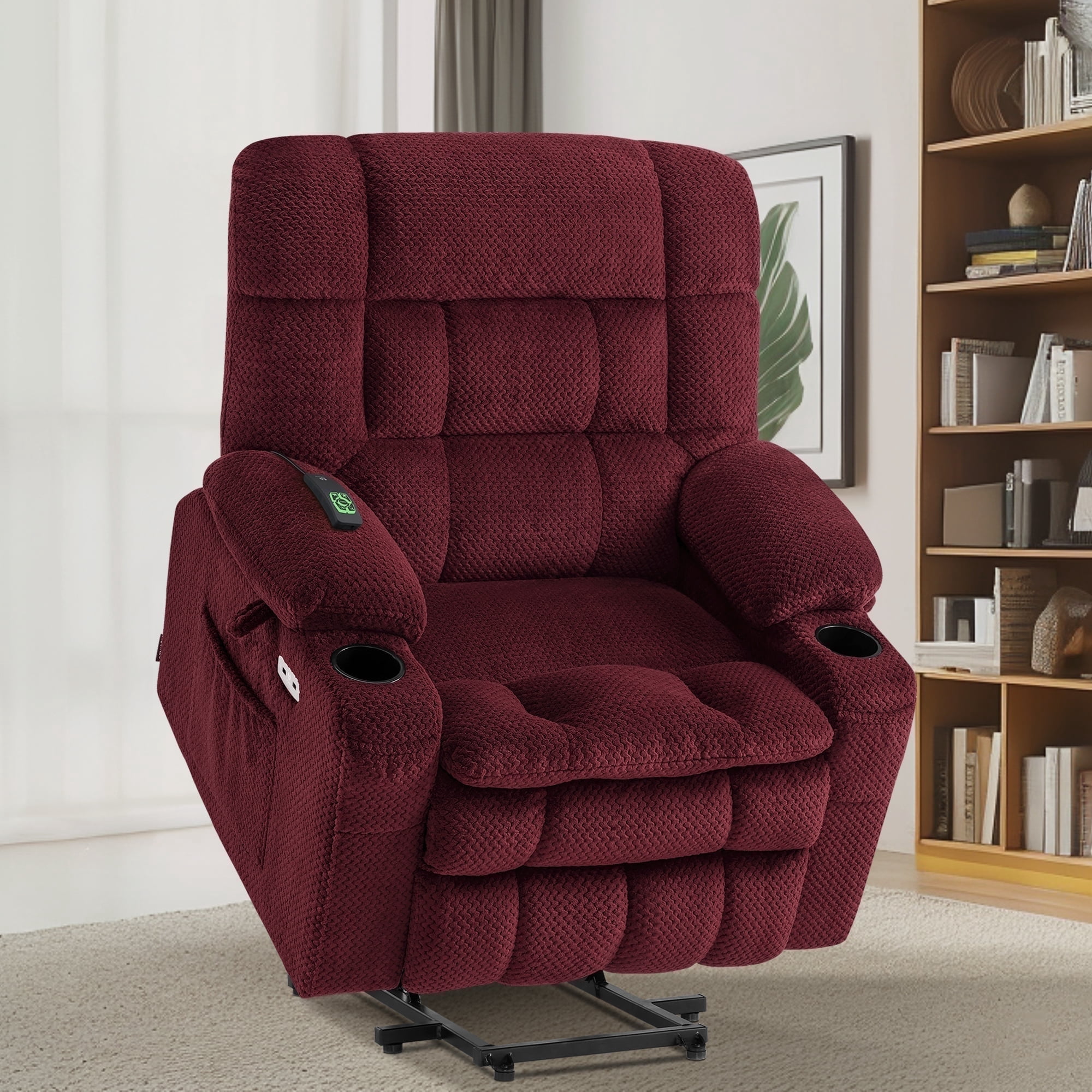 Oversized 27.2" Seat Width Dual Motor Power Recliner Lift Chair with ...