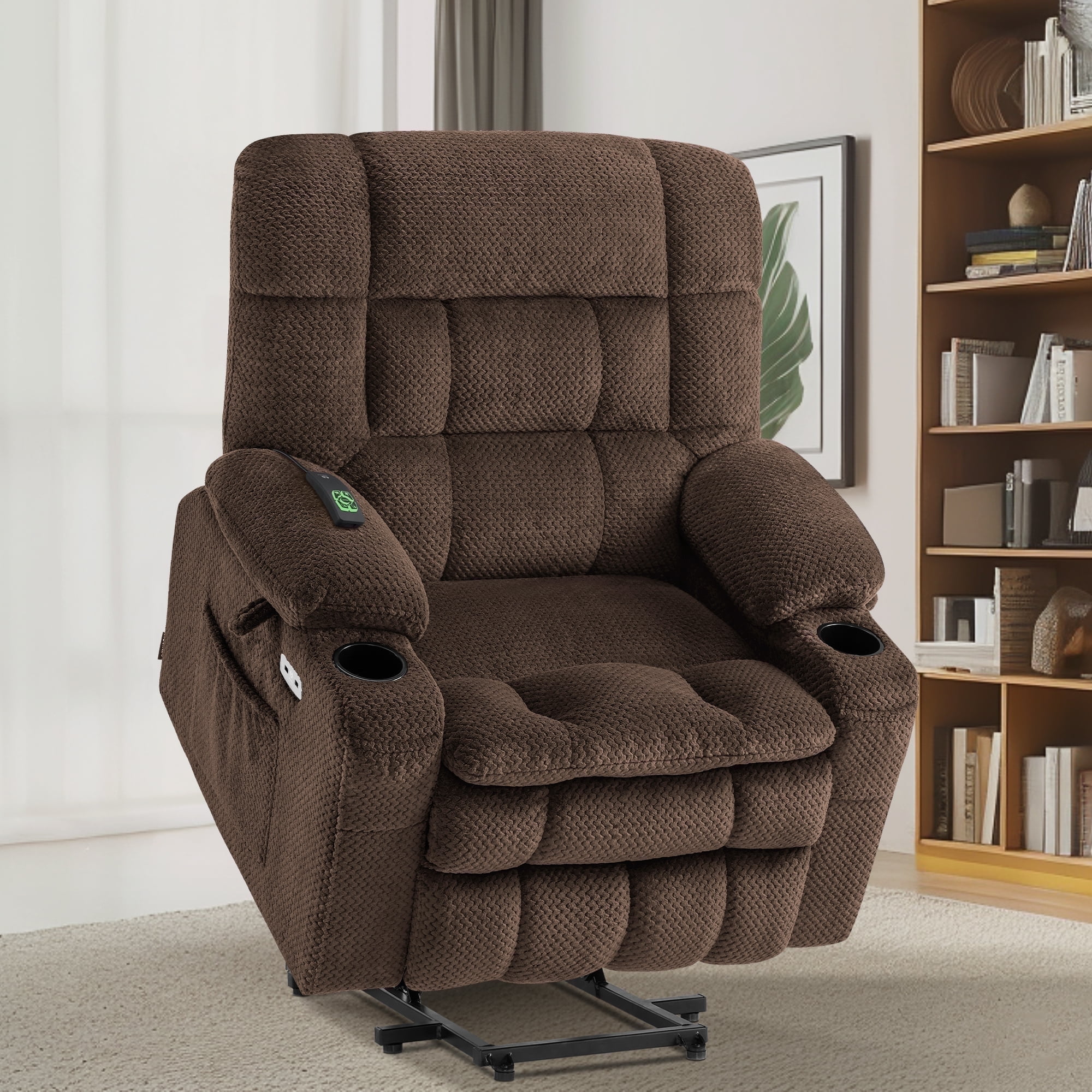 Oversized 27.2" Seat Width Dual Motor Power Recliner Lift Chair with ...