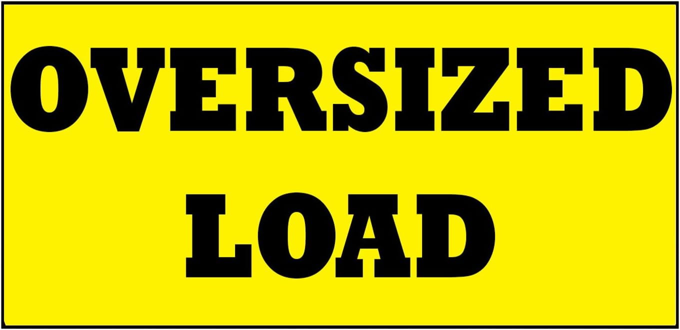 Oversized Load Yellow Background Car Door Magnets Magnetic Signs-Qty 2 ...