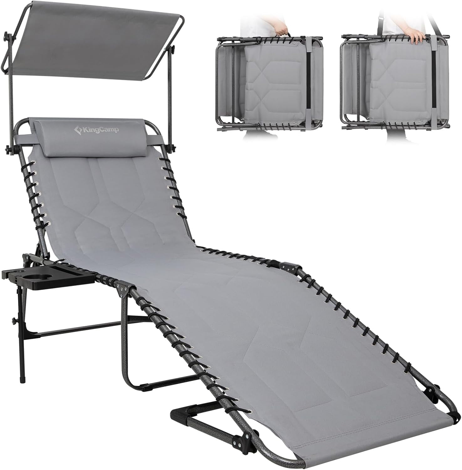 Oversized Lounge Chair, Folding Portable Adjustable 5-Position Tanning ...