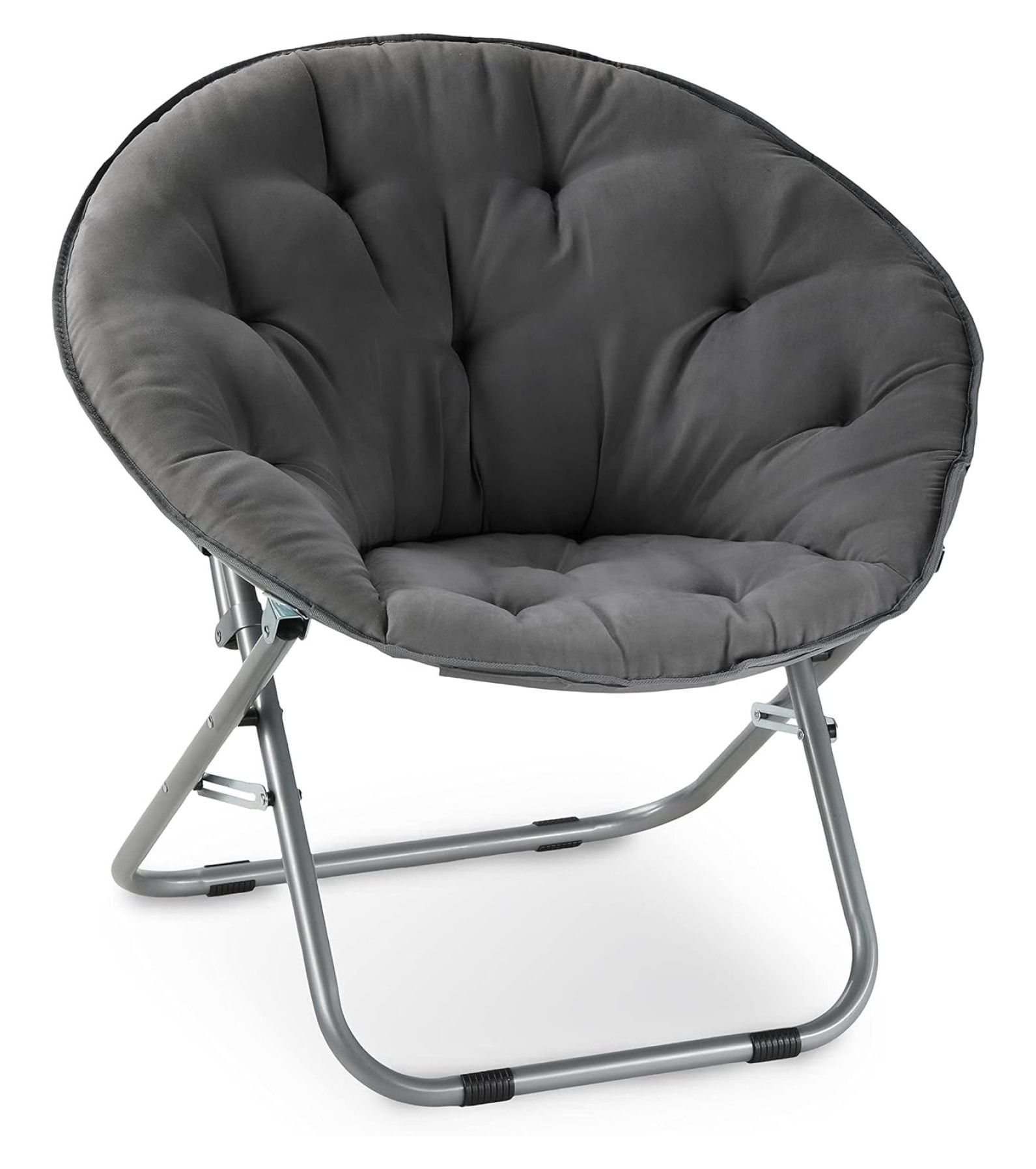 Oversized Moon Chair with Metal Frame, Comfy Chair for Bedroom, Grey ...
