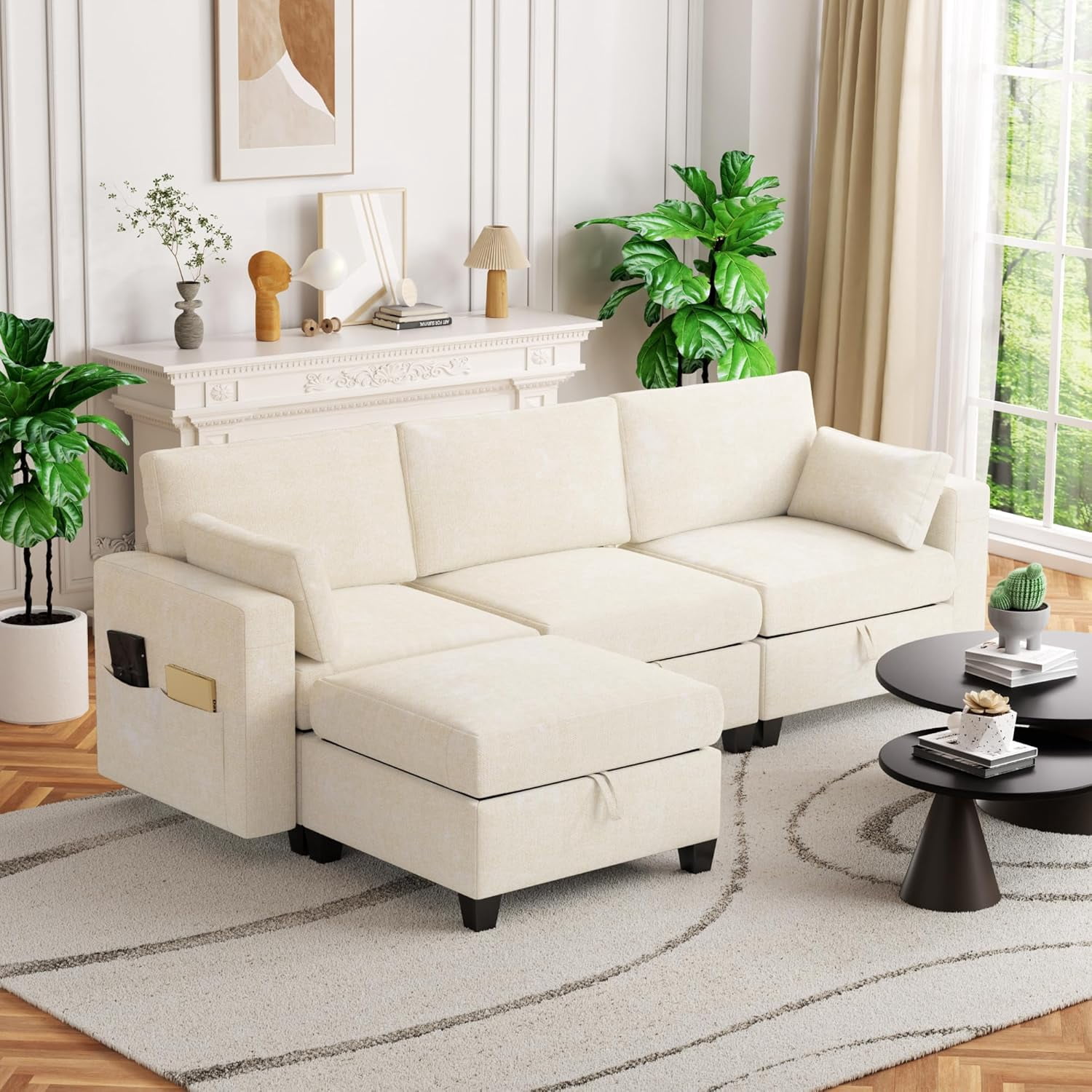 Oversized Ottoman Sofa Couch - Modular Sectional Sofa with Storage ...