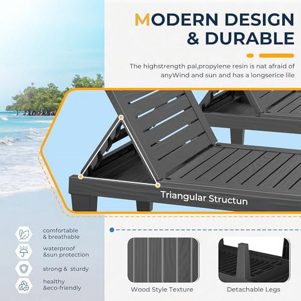 Oversized Outdoor Chaise Lounge Chairs ，Patio Lounge Chair with ...