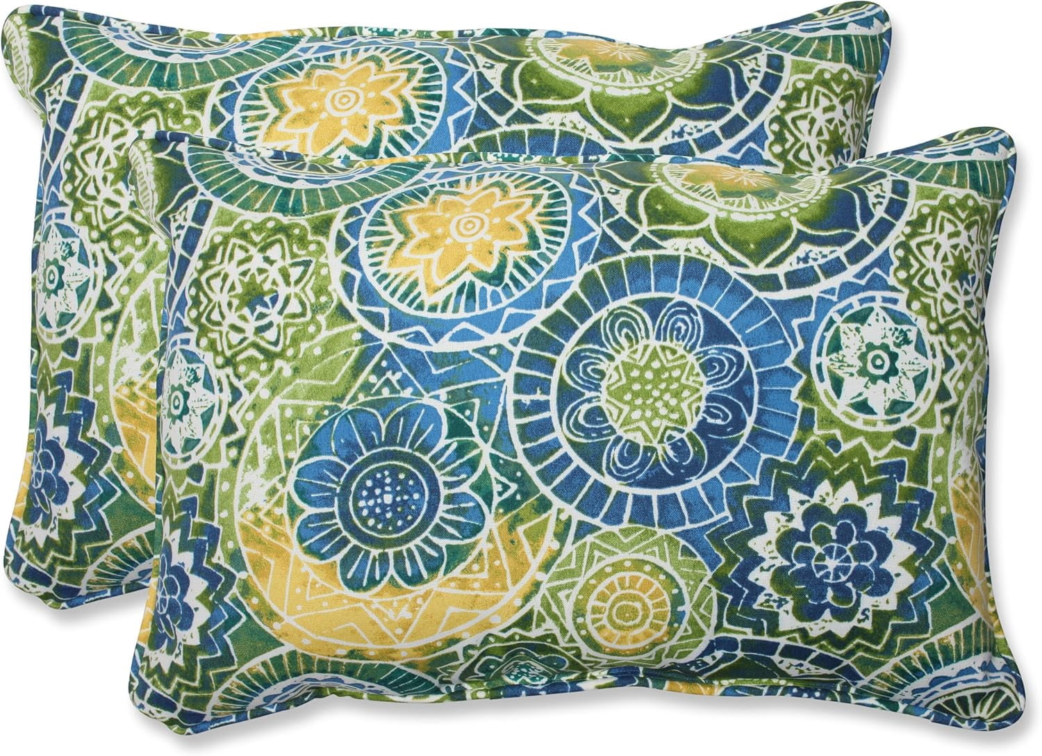 Oversized Outdoor/Indoor Pillows, Lumbar - 16.5" X 24.5", Blue Omnia ...