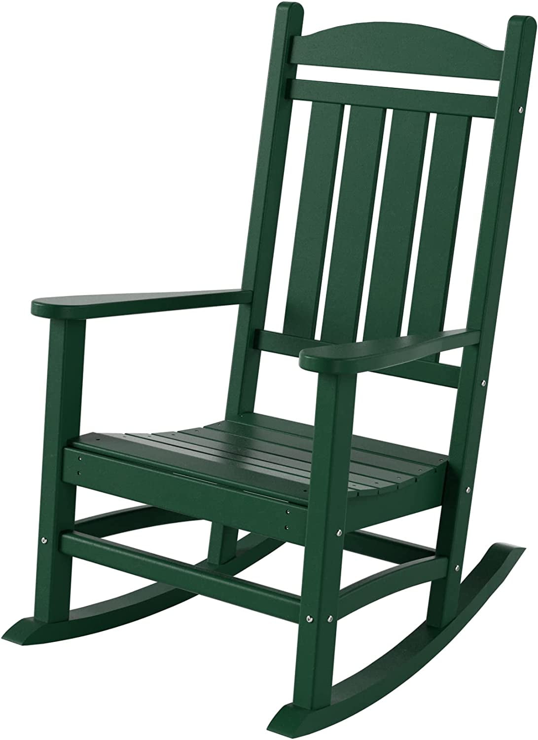 Oversized Outdoor Rocking Chair, High Back Porch Rocker Chair, HDPE All ...