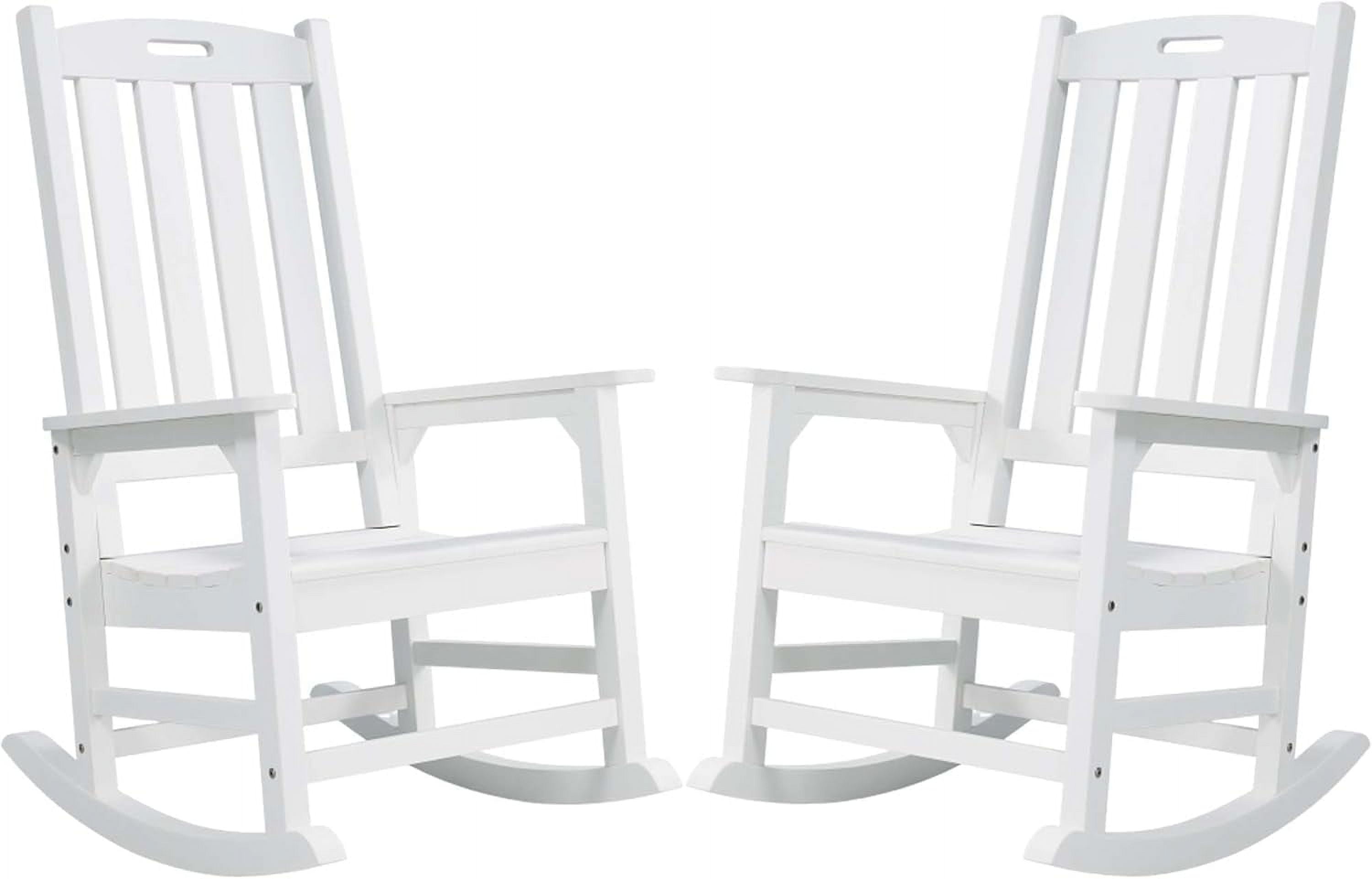 Oversized Outdoor Rocking Chair Set of 2, Porch Rocker with 21" Wide ...