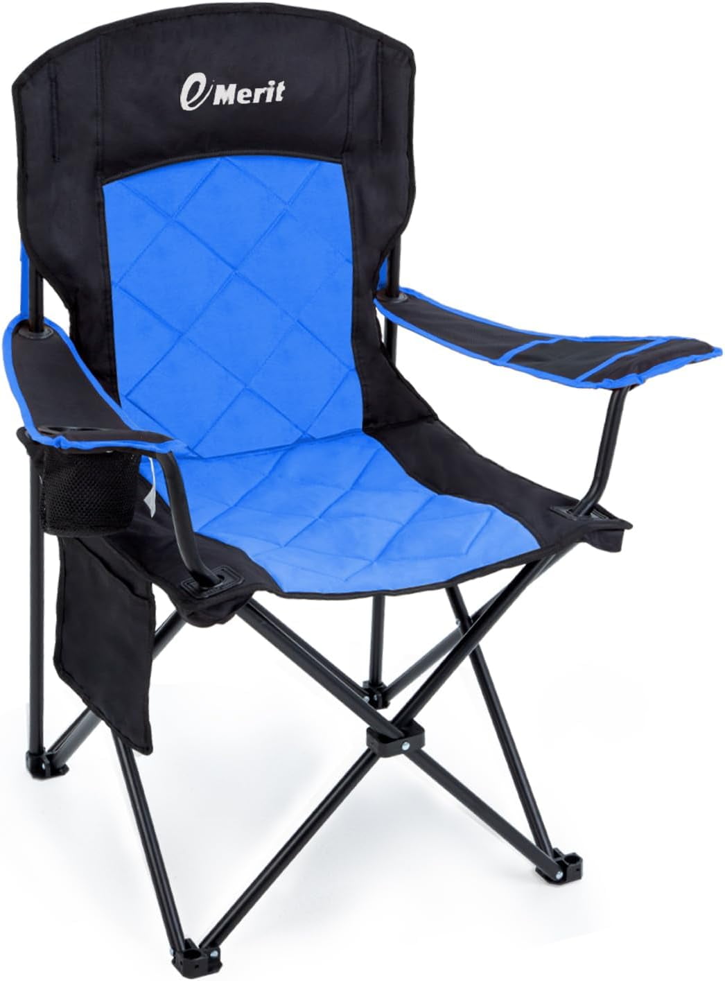 Oversized Padded Camping Chair, 350LB Heavy Duty Quad Fold Chair with ...