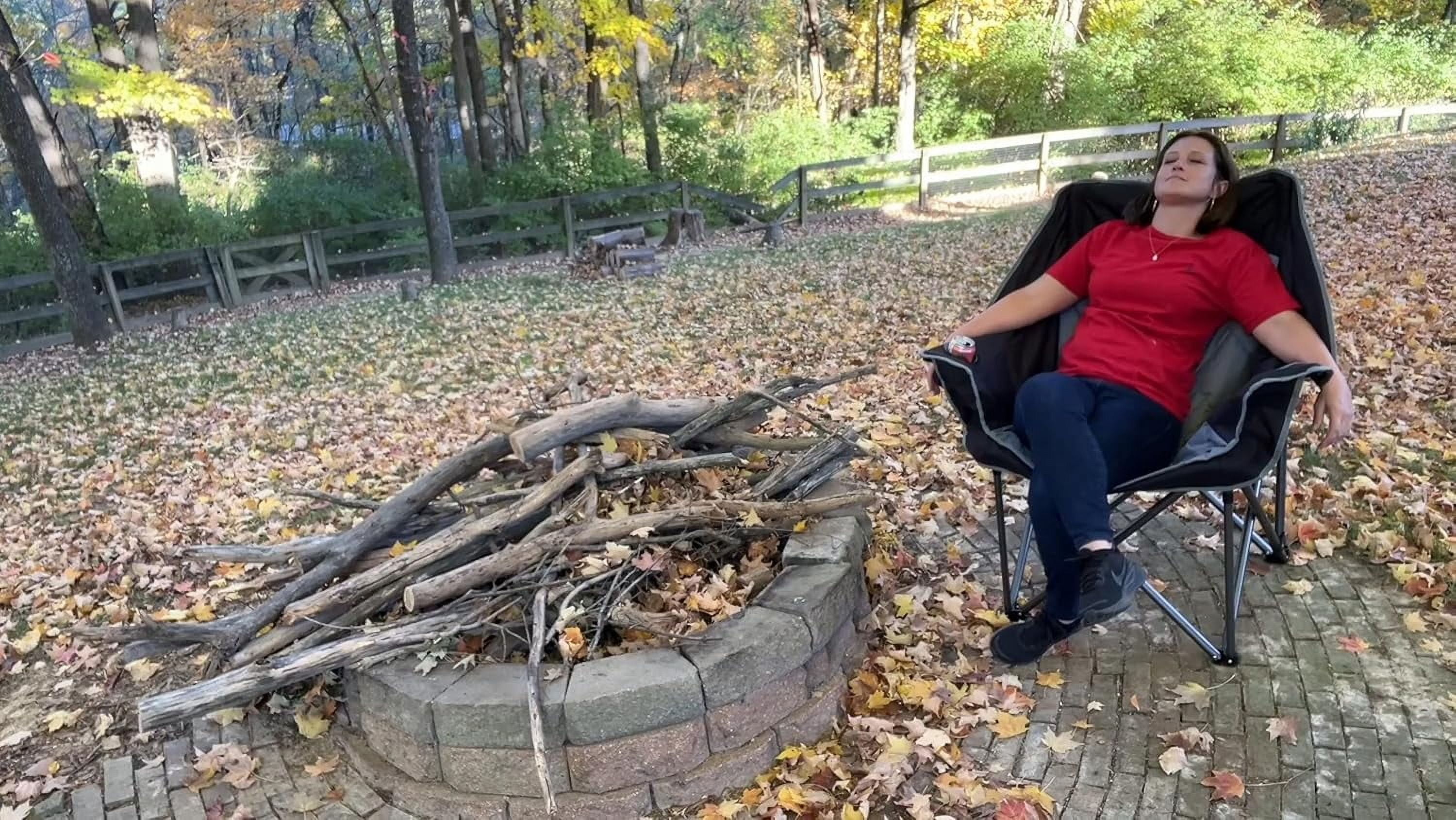 Oversized Padded Camping Chair Heavy Duty Quad Fold Arm Chair Portable ...