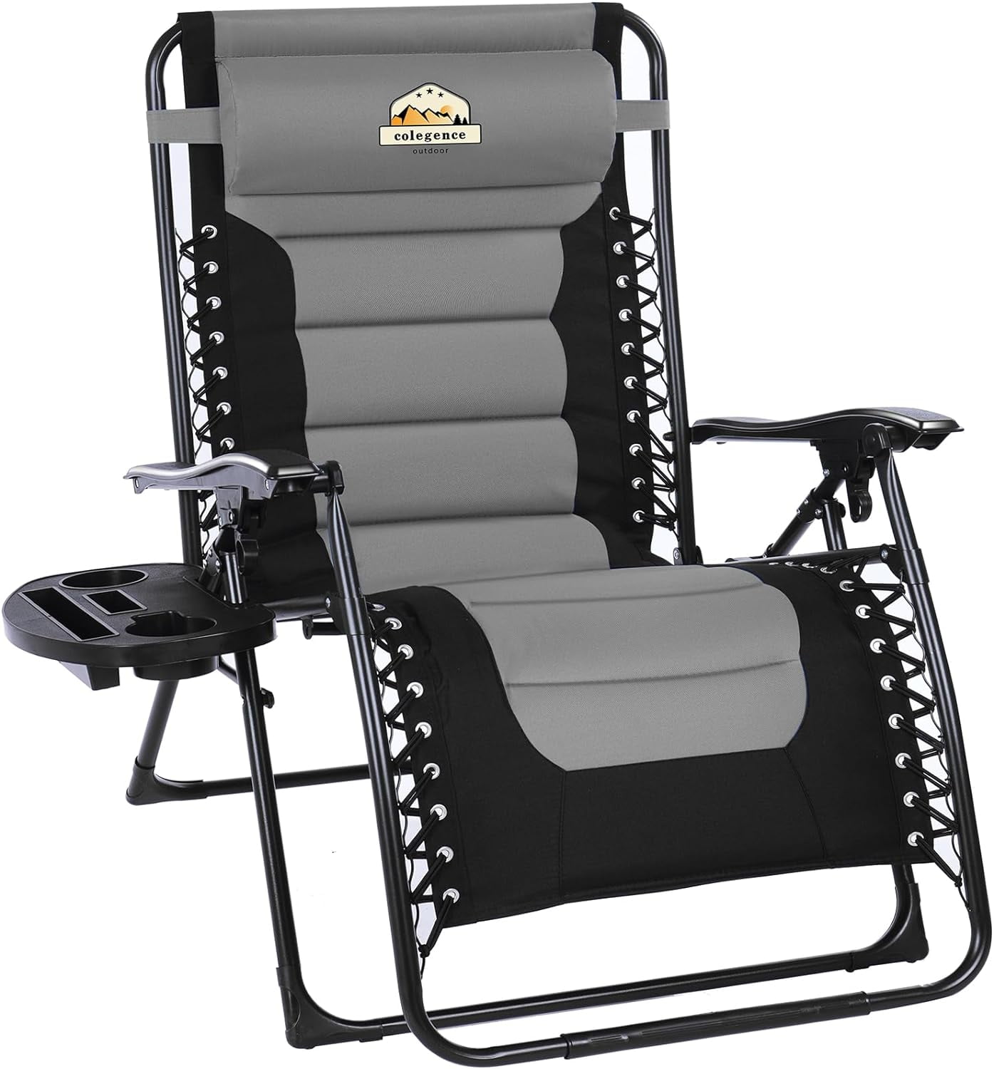 Oversized Padded Zero Gravity Lounge Chair, Foldable Patio Anti Gravity ...