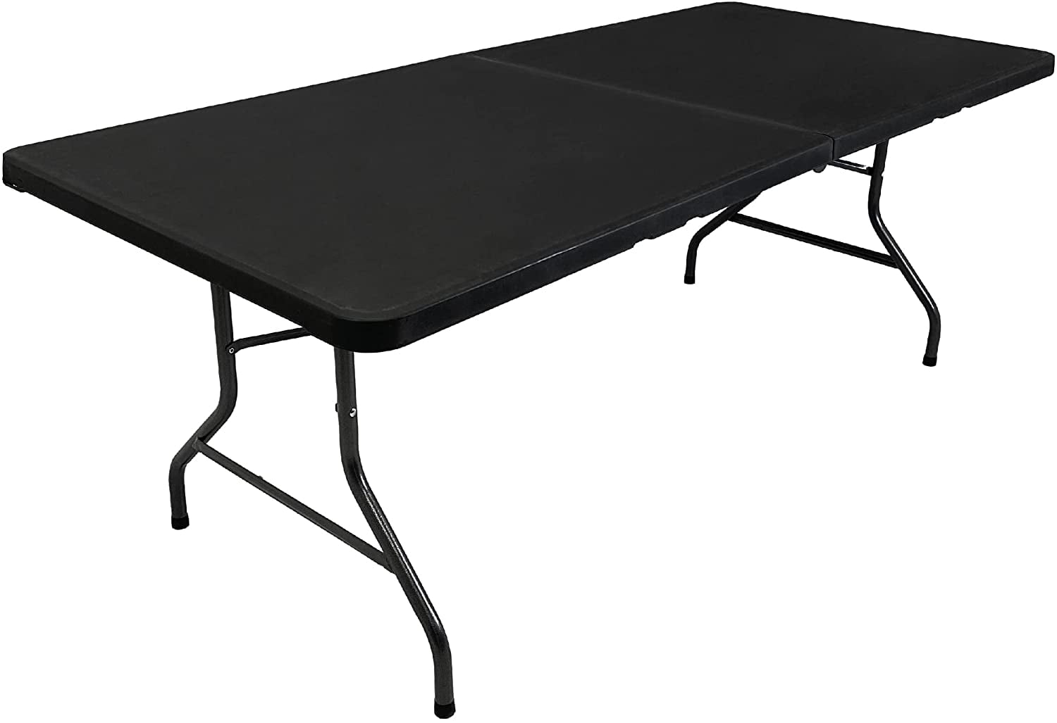 Heavy-Duty Foldable Oversized Party Table, 6.5x3 Ft Black, Portable ...