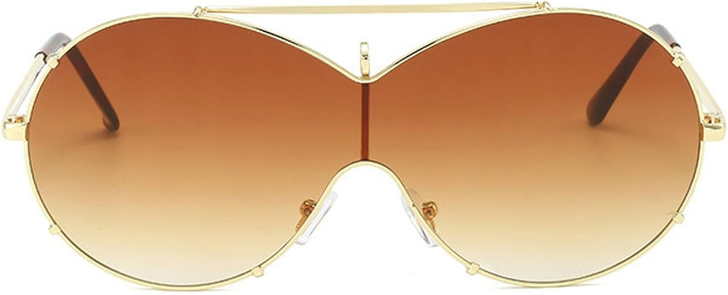 Oversized Pilot Sunglasses Women Fashion Big Frame One Piece Sun ...