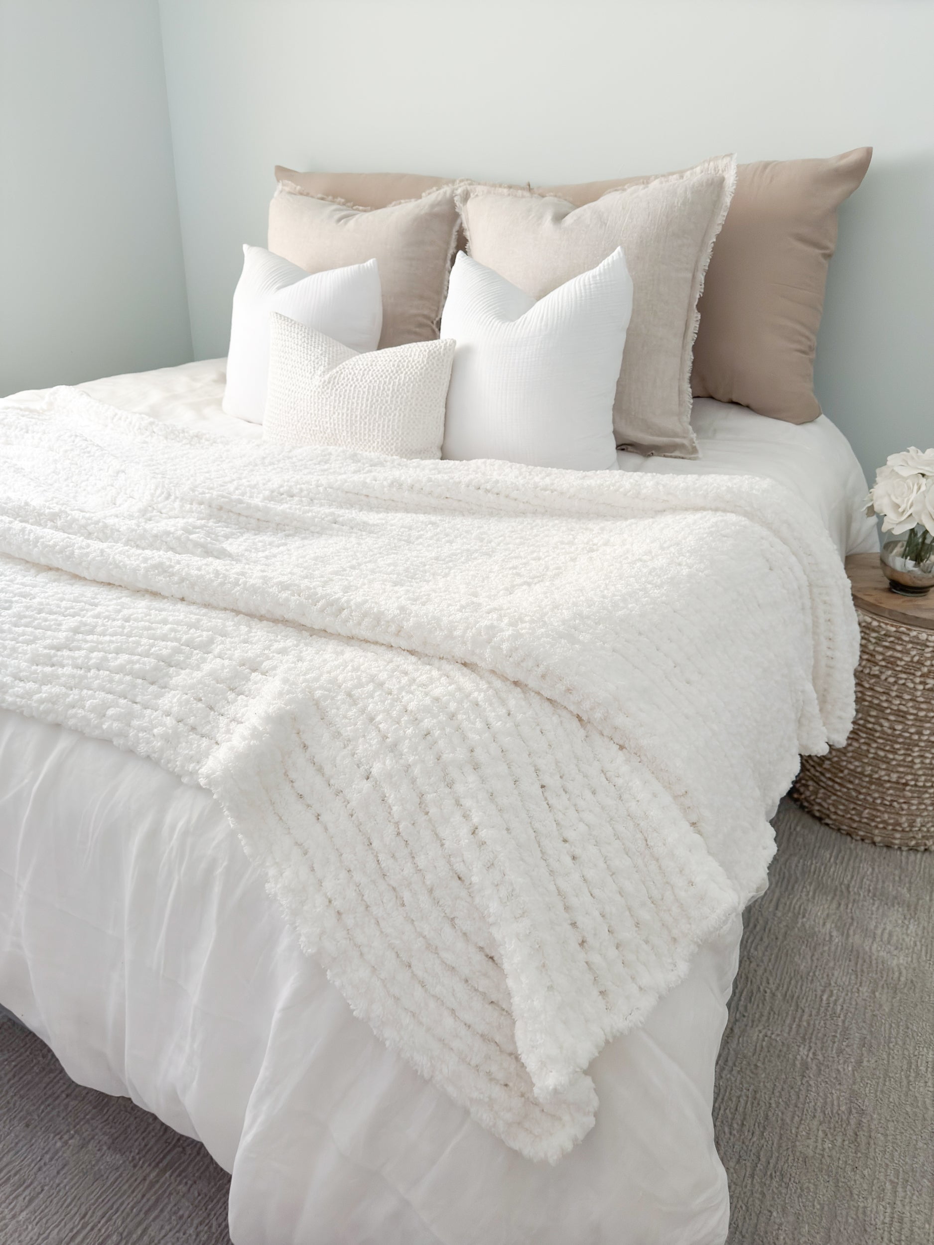 Oversized Plush Chenille Sweater Throw Charcoal Grey - Walmart.com