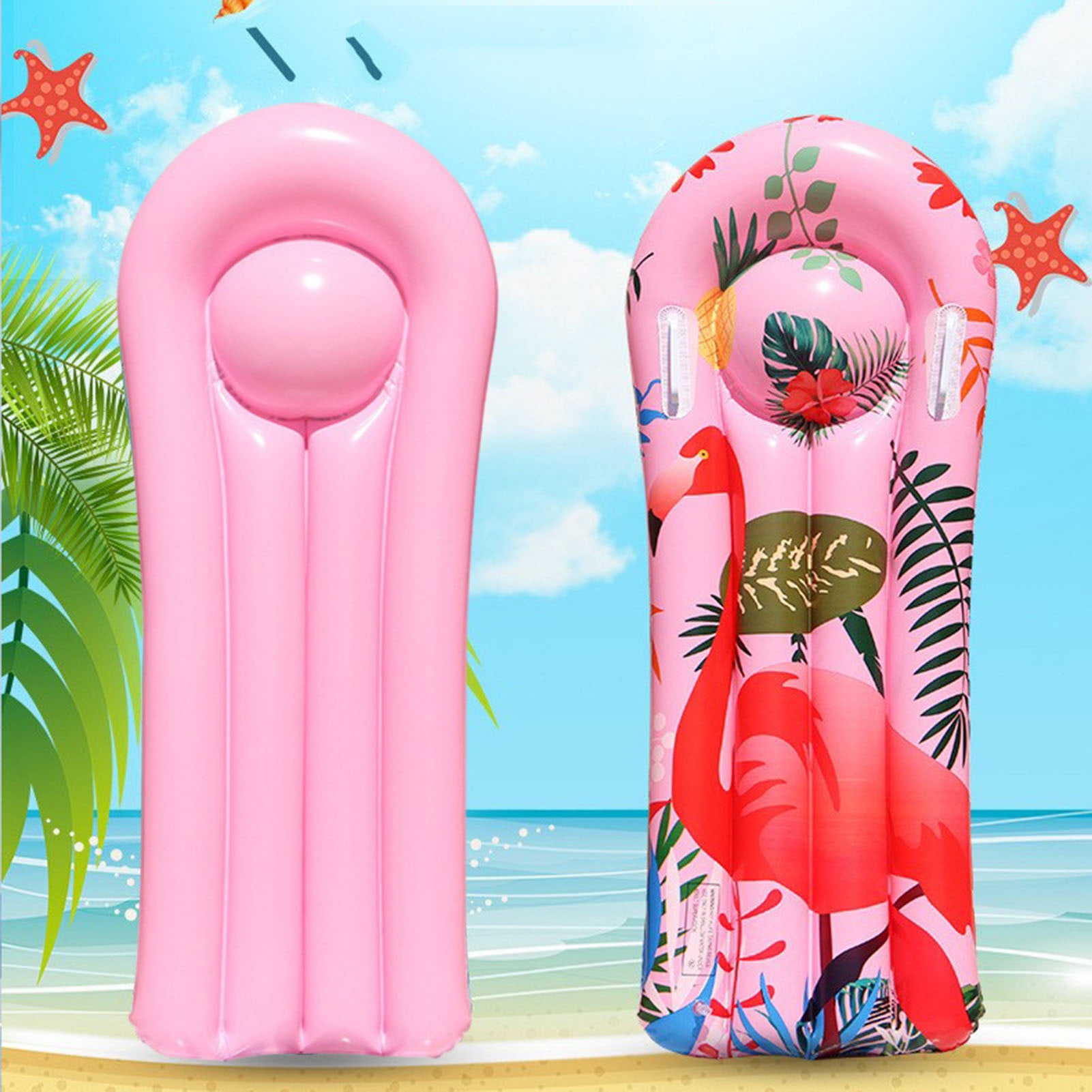 Oversized Pool Float Lounge Cartoon Prints Inflatable Recliner Foldable ...